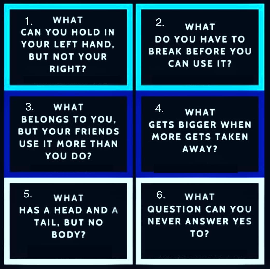 Small riddles to play with kids - PB